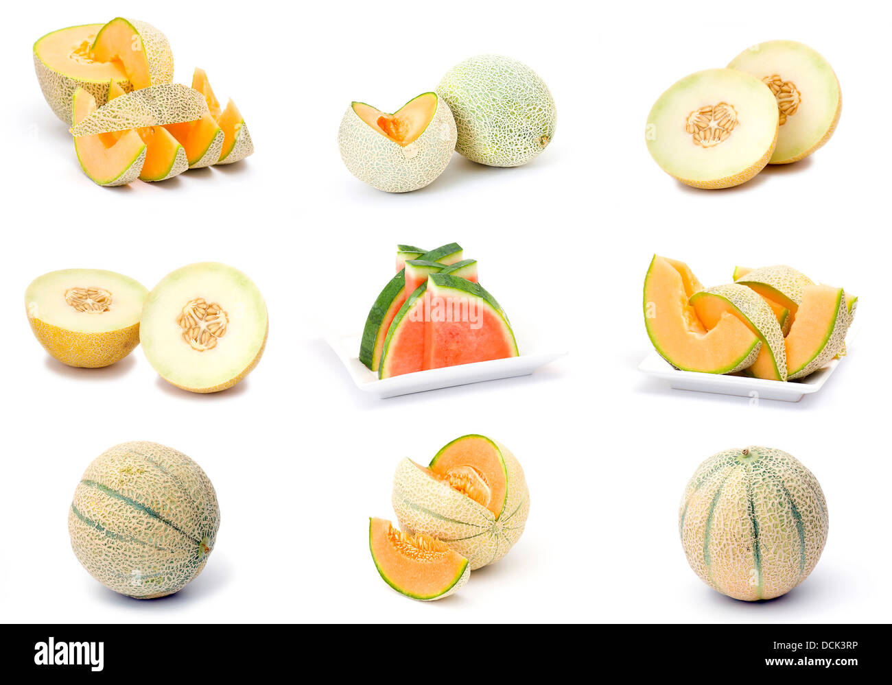 collection of fresh melon fruits Stock Photo - Alamy