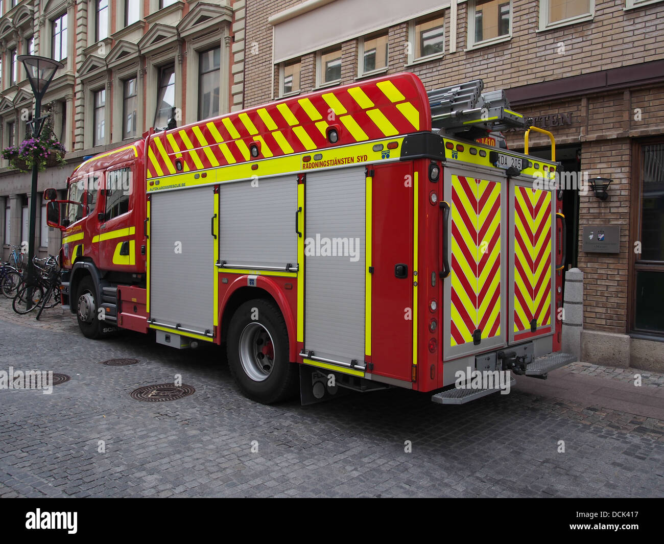The Scania fire engine in Malmö is a modern emergency vehicle used for ...