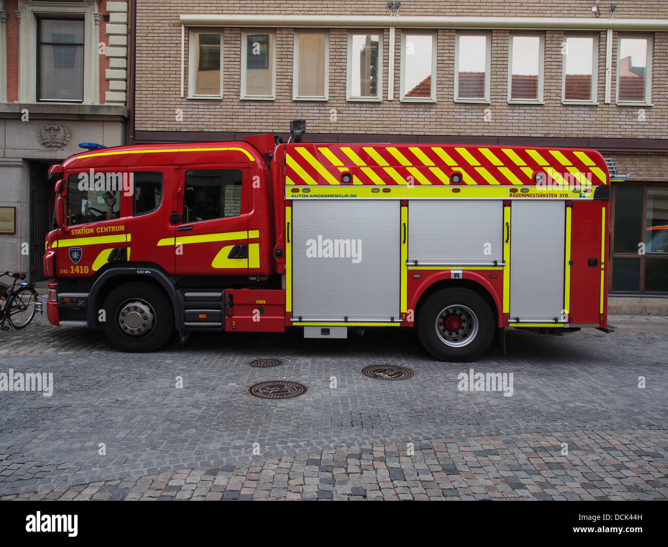 A Scania fire engine, seen in Malmö, Sweden, represents advanced fire ...
