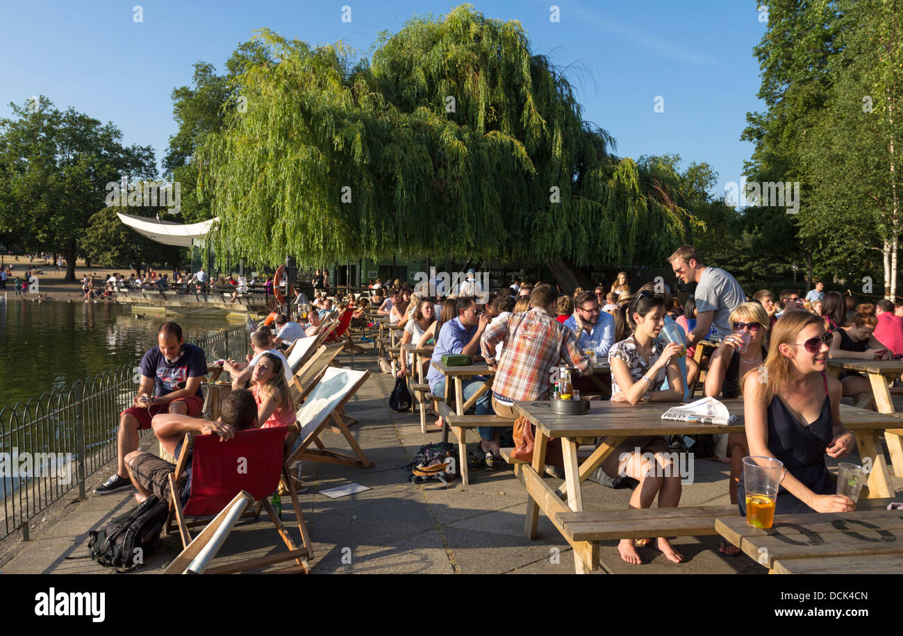 Serpentine Bar & Kitchen - Hyde Park - London Stock Photo - Alamy