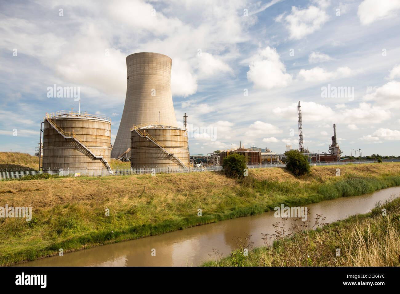 A gas fired power station at Salt End near Hull on the Humber estuary ...