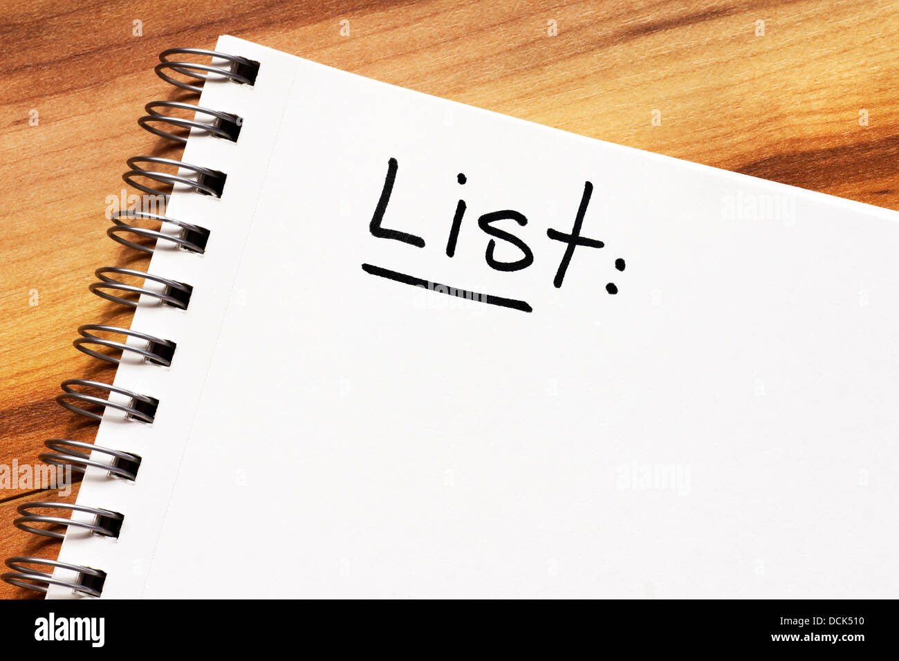 Blank page notepad Stock Photo - Alamy