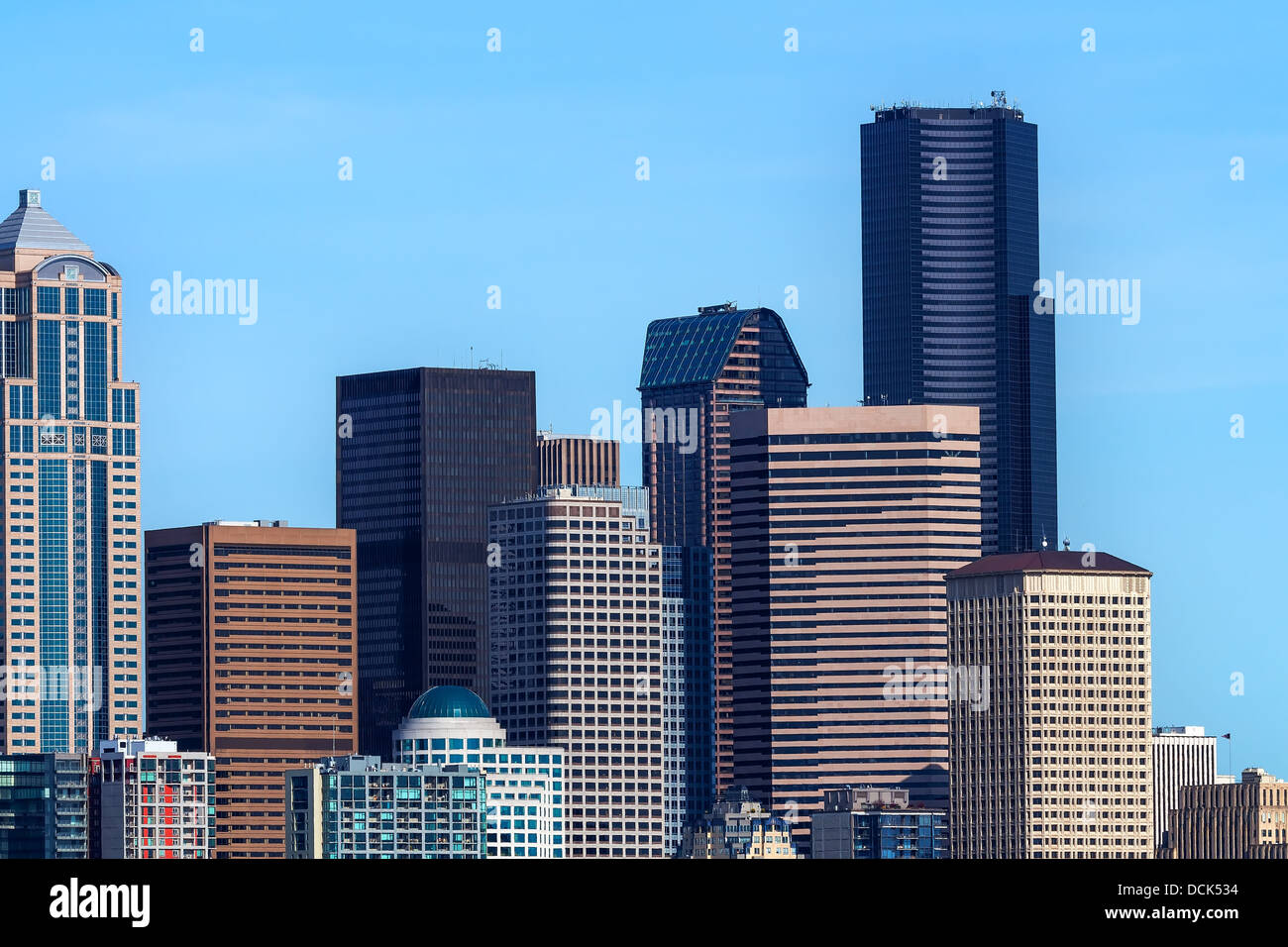 Seattle Towers Cityscape Buildings Skyline Washington Stock Photo - Alamy