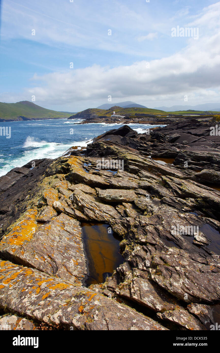 Atlantic Ocean view from Valentia Island, County Kerry, Ireland Stock ...