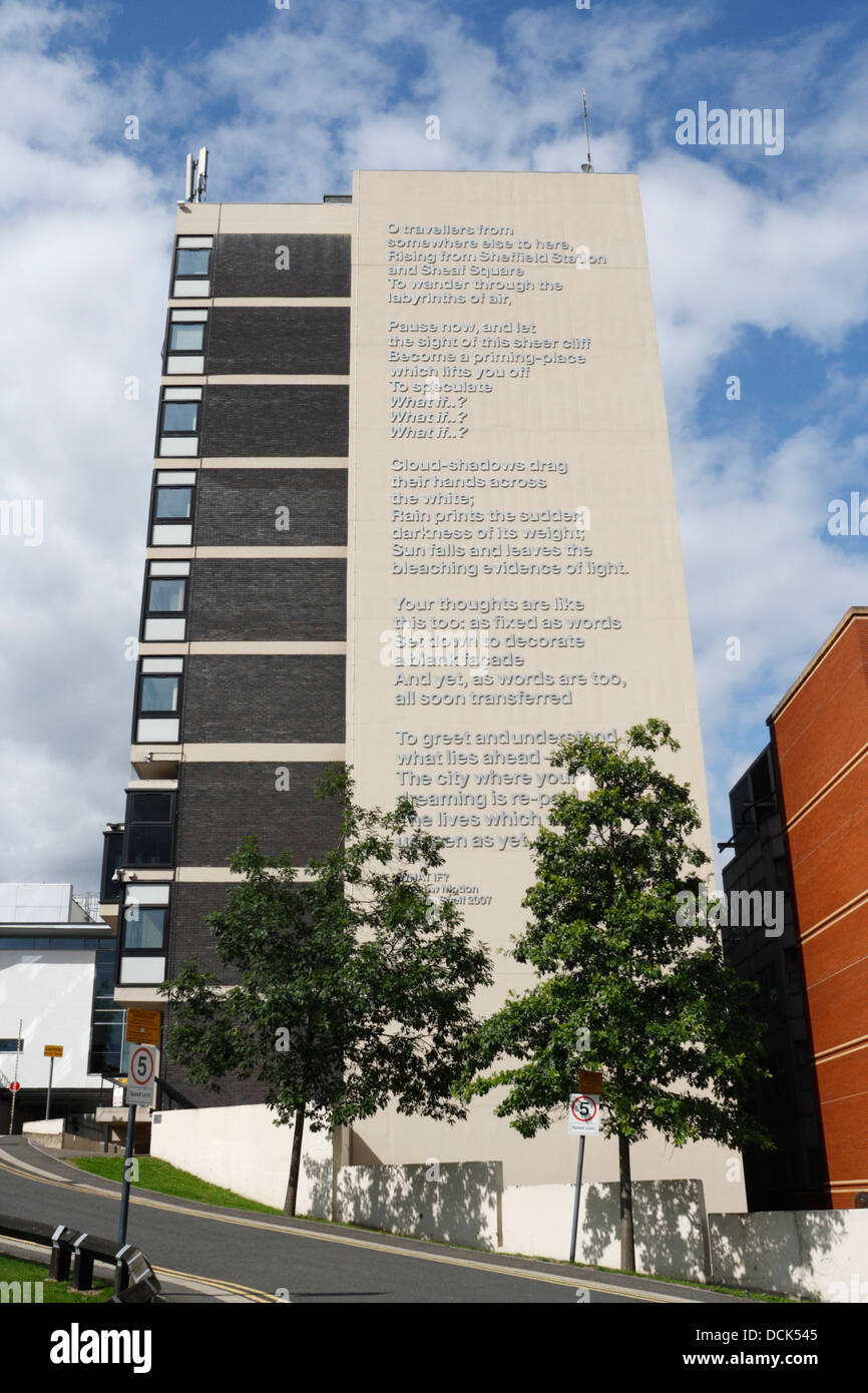 What If? Poem on the side of Owen Building at Sheffield Hallam ...