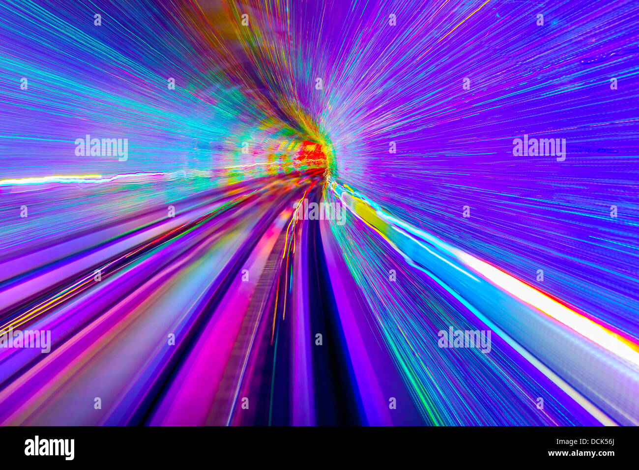 Blue Purple Rail Abstract Underground Railway Pudong Bund Shanghai ...