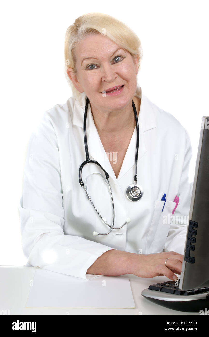 medical staff is working on a computer Stock Photo - Alamy