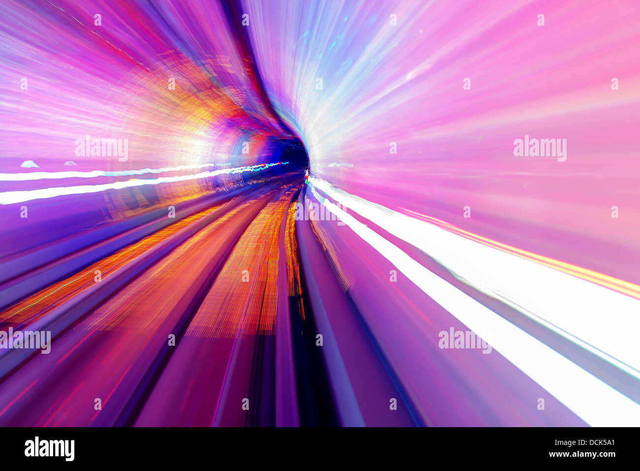 Pink Blue Rail Abstract Underground Railway Pudong Bund Shanghai China ...