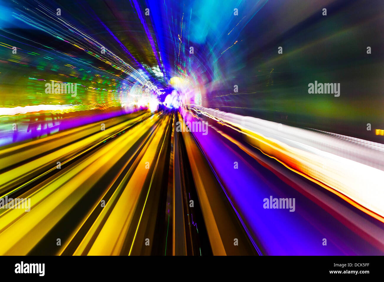 Purple Yellow Rail Abstract Underground Railway Pudong Bund Shanghai ...