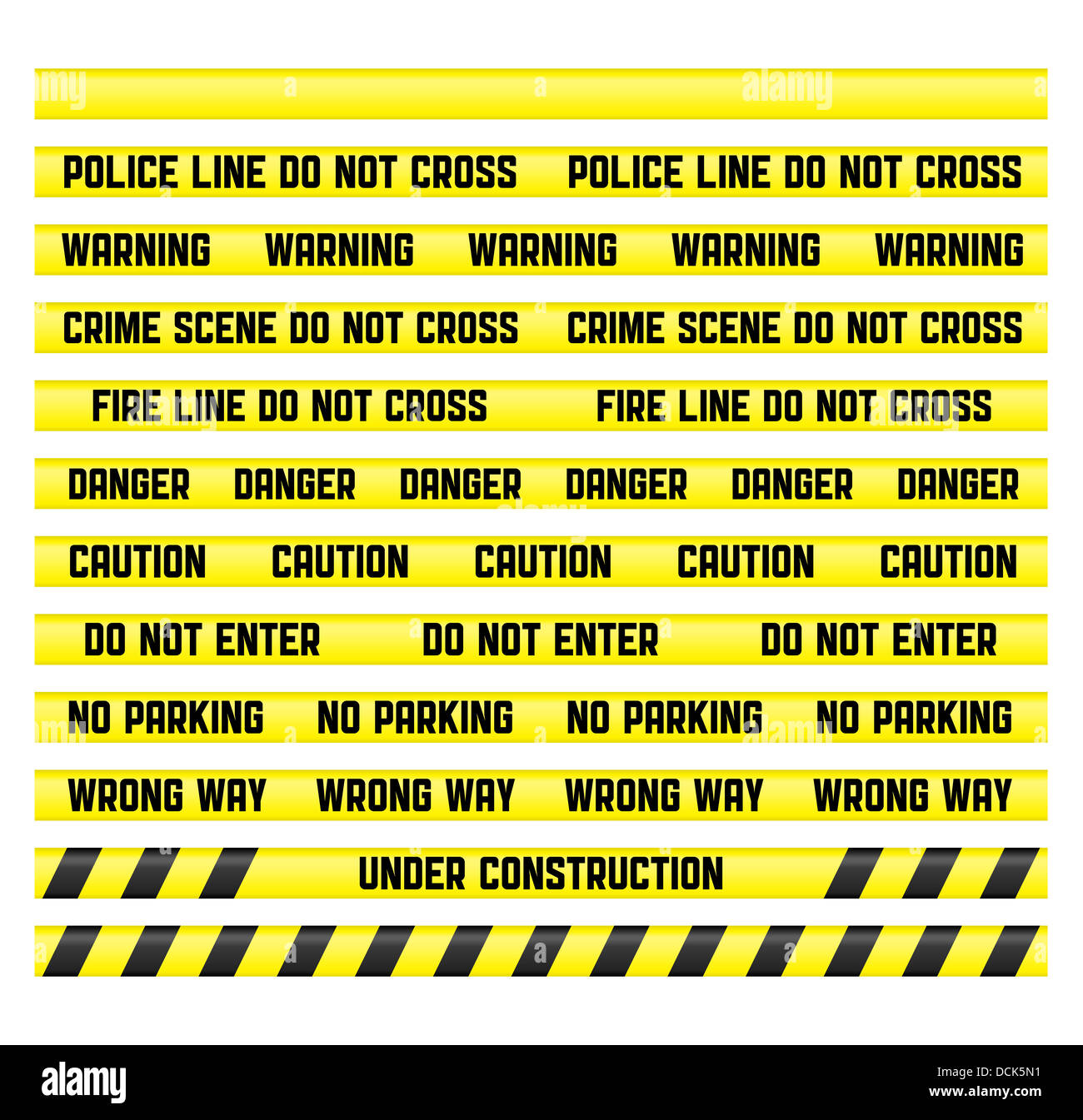 Crime scene tape blank Cut Out Stock Images & Pictures - Alamy