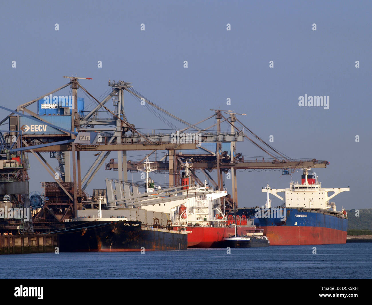 The ships First Trader, Santa Victoria, and Tianshenghai, all oil ...