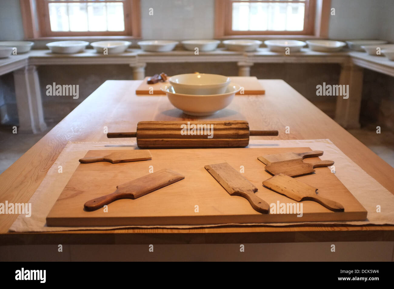 Victorian cheese & butter kitchen utensils Stock Photo - Alamy