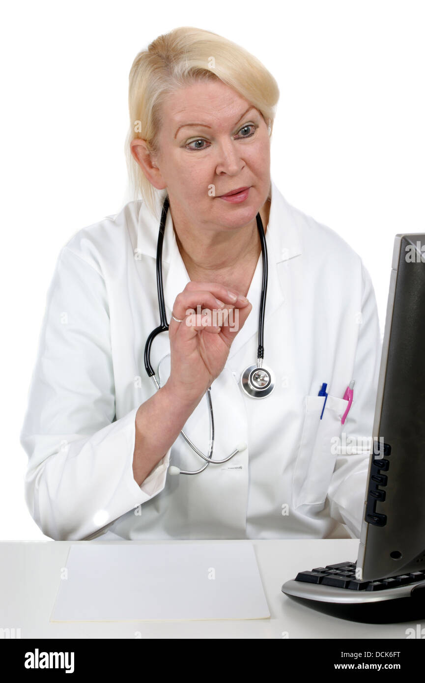 medical staff is working on a computer Stock Photo - Alamy