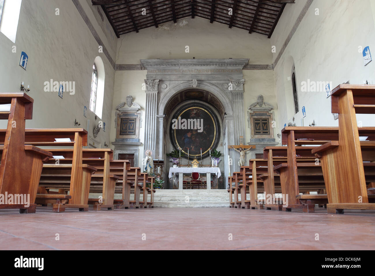 Santa Aurea interior in Ostia,Antica , Rome, Italy Stock Photo - Alamy