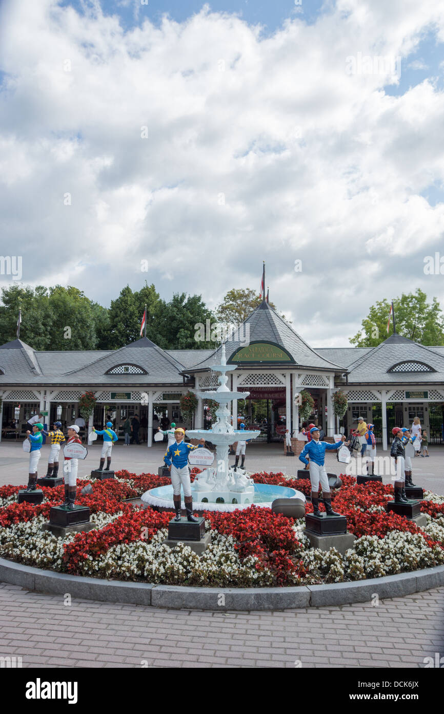Club house entrance at the Saratoga Raceway in New York State Stock ...