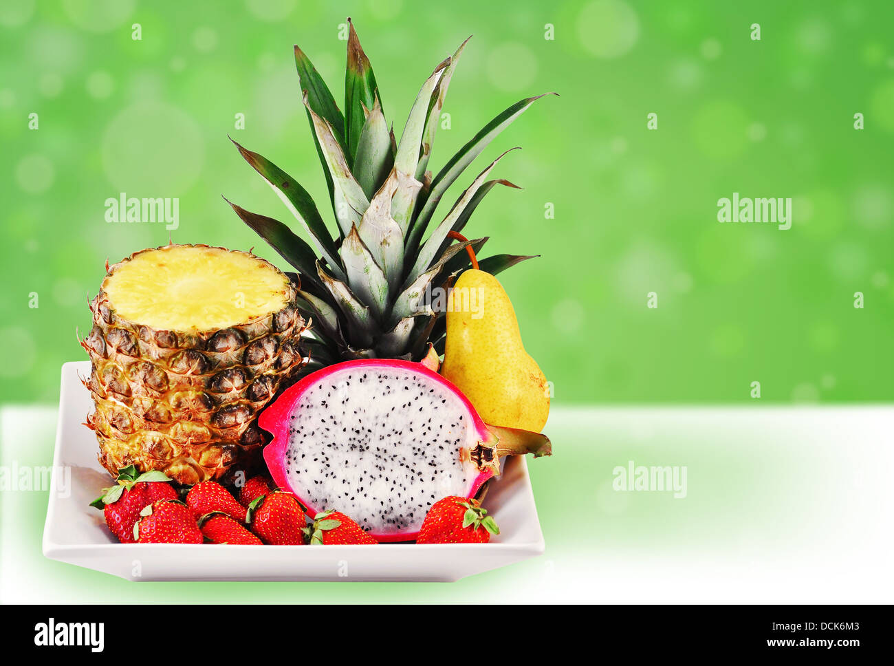 Fun tropical fruit mix Stock Photo - Alamy