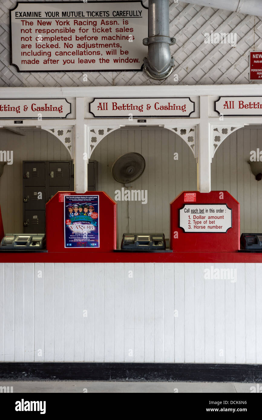 Ticket booth at Saratoga Raceway, the oldest horse race track in the ...