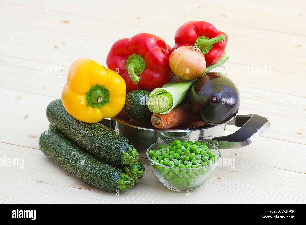 fresh vegetables in a cooking pot Stock Photo - Alamy