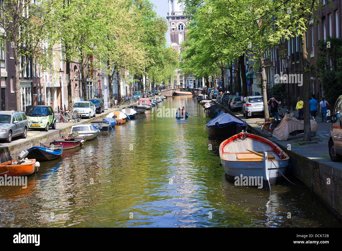 One of canals in Amsterdam Stock Photo - Alamy