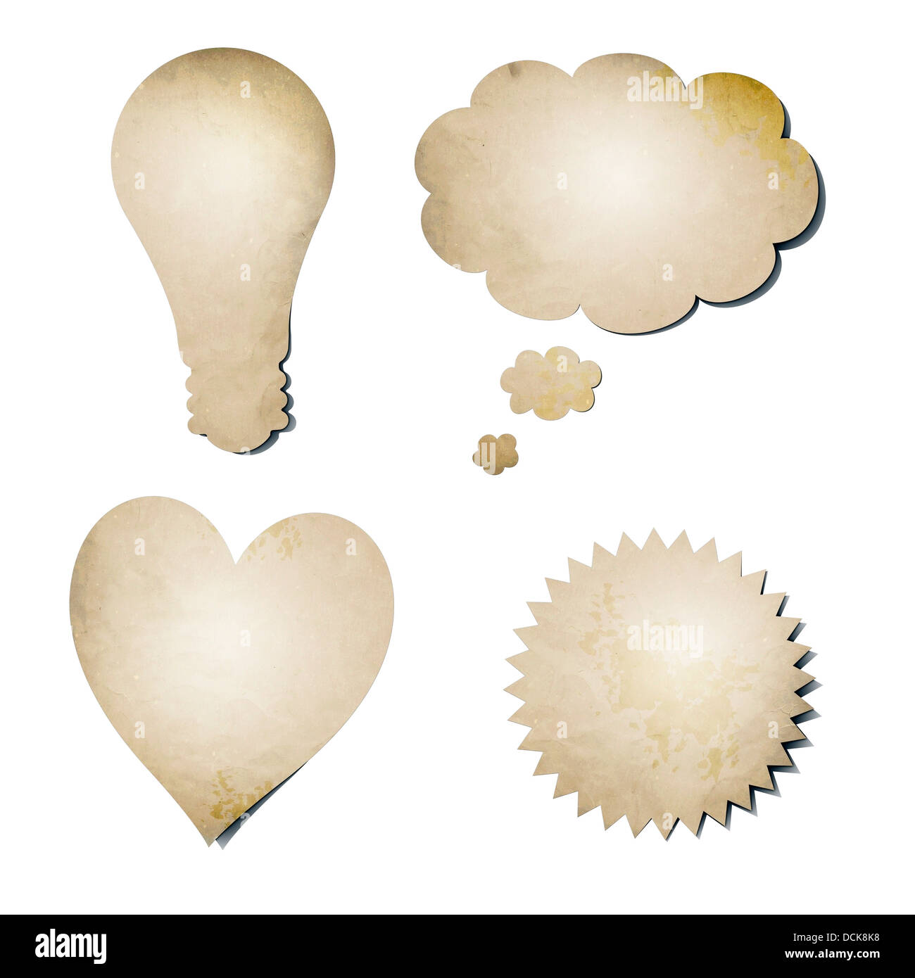 recycled paper stickers Stock Photo - Alamy