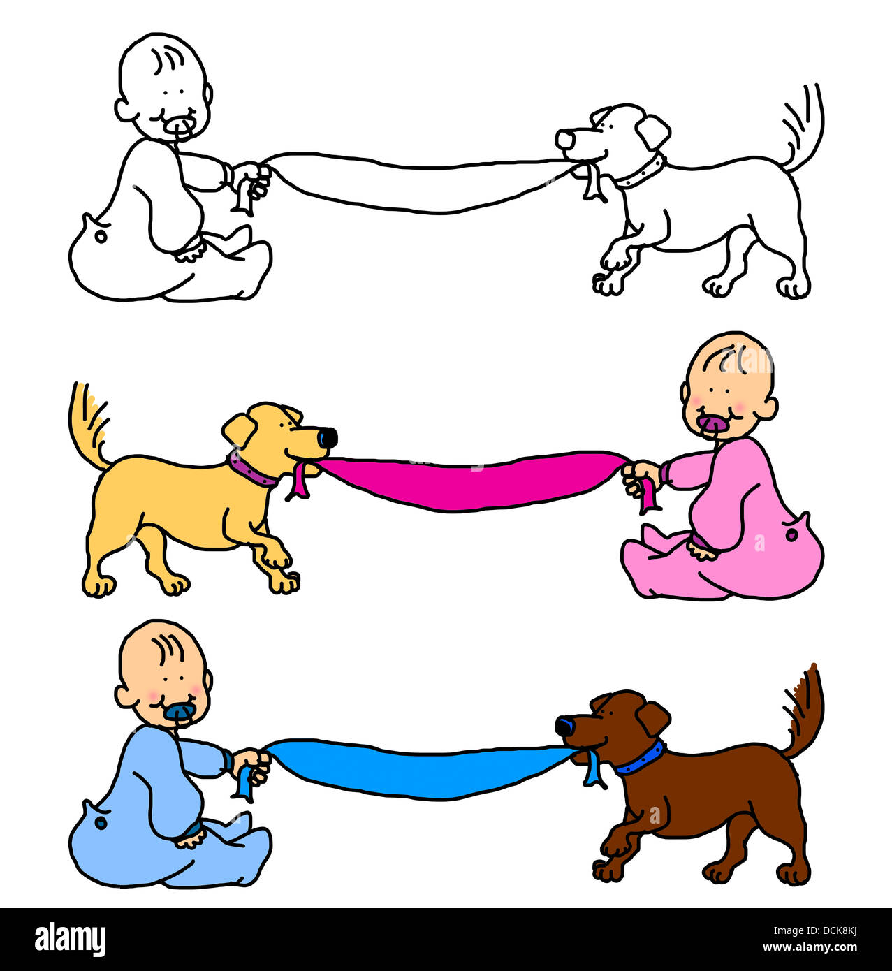 Black dog drawing hi-res stock photography and images - Alamy