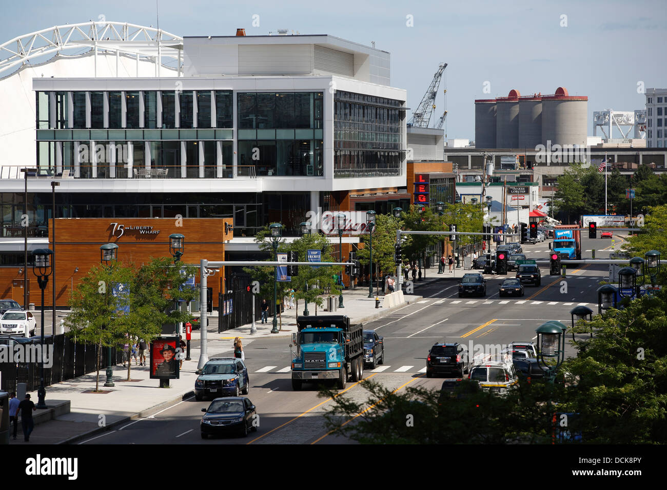Seaport Boulevard in the Seaport District, Boston, Massachusetts Stock ...
