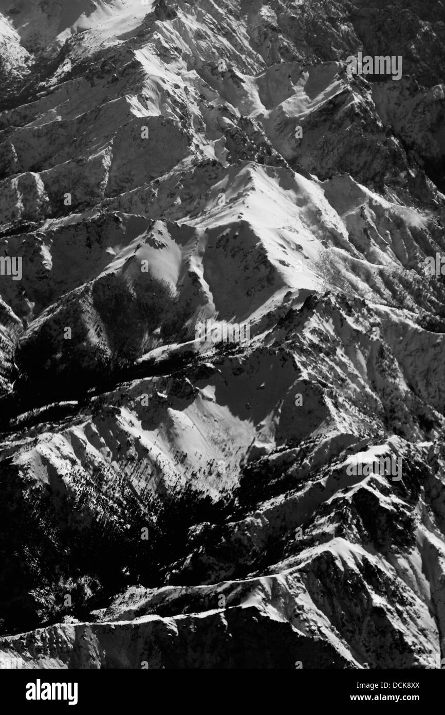 Aerial winter landscape from Black and White Stock Photos & Images - Alamy