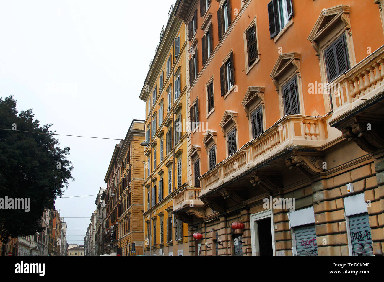 General view of the architecture of Rome buildings in Italy Stock Photo ...