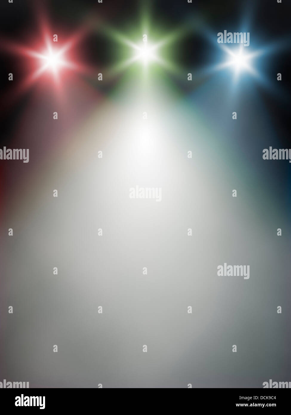 red green blue lights on stage Stock Photo - Alamy