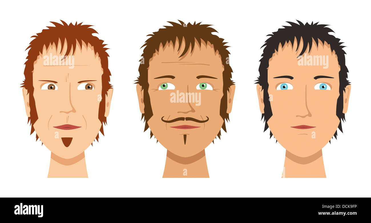 three different faces Stock Photo - Alamy