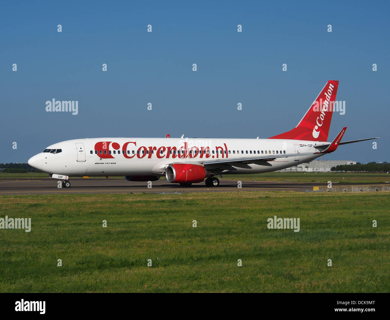 The PH-CDF Boeing 737-804(WL) of Corendon Dutch Airlines is shown ...