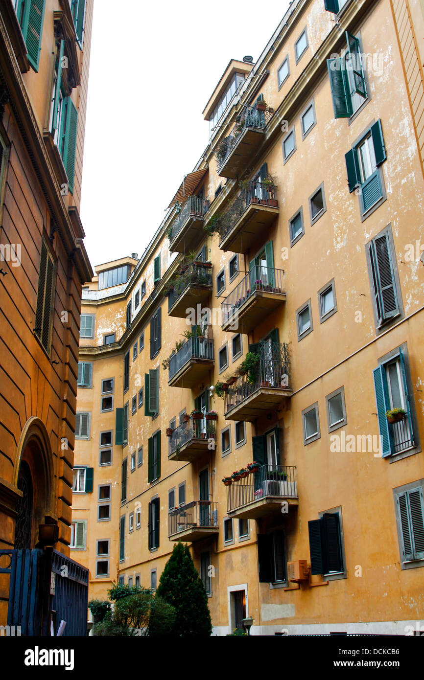 General view of the architecture of Rome buildings in Italy Stock Photo ...