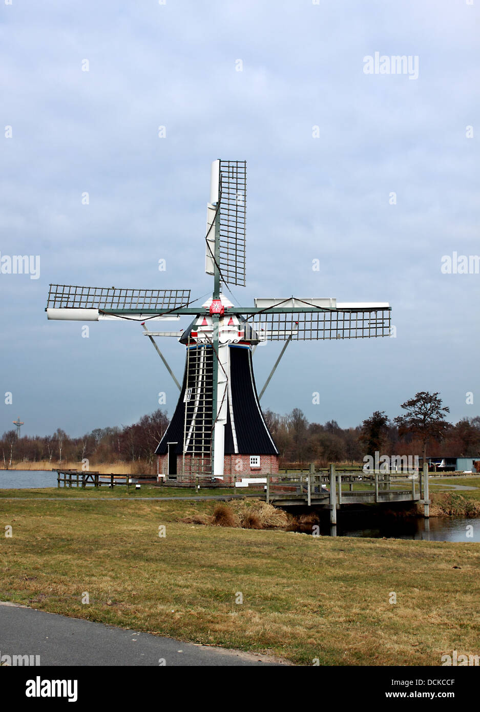 windmill on the lakeshore Stock Photo - Alamy