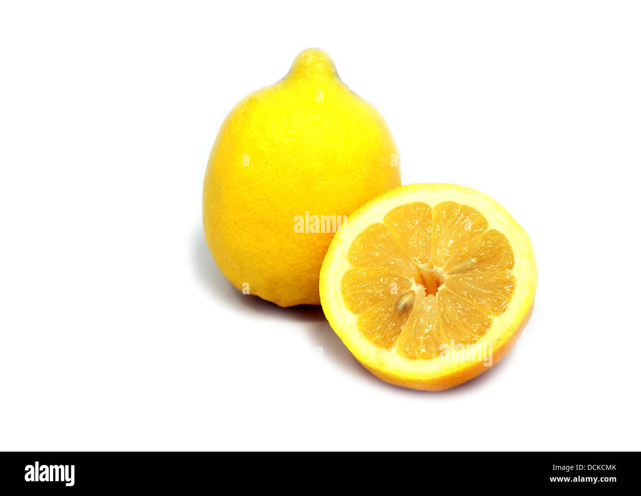Close up lemon cut Cut Out Stock Images & Pictures - Alamy