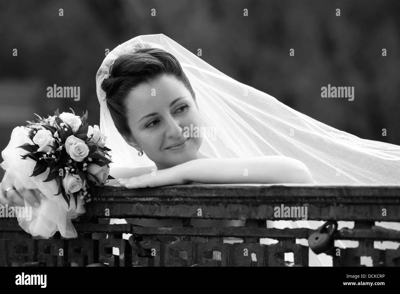 Bride and smile Black and White Stock Photos & Images - Alamy