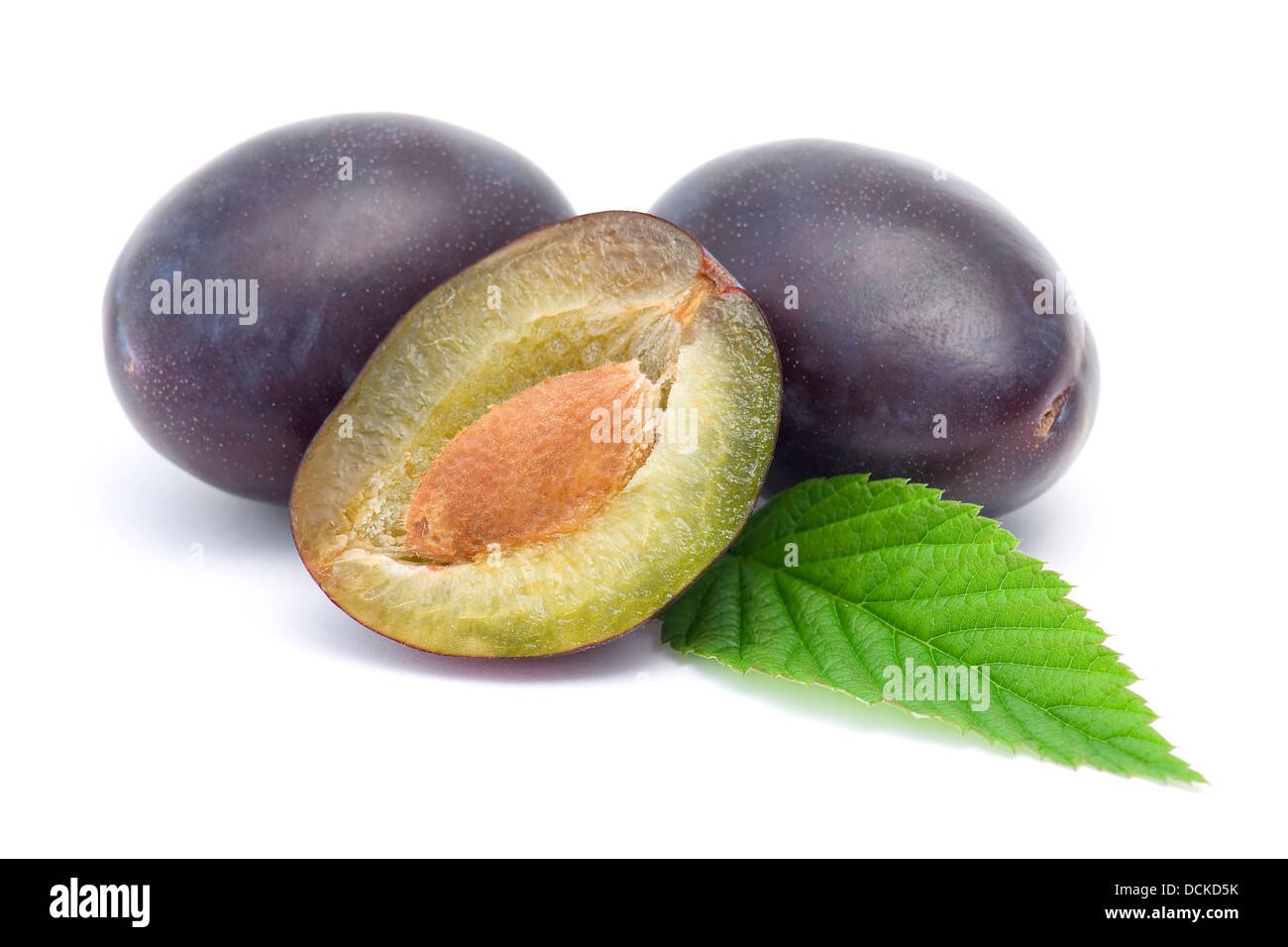fresh flums isolated on white Stock Photo - Alamy