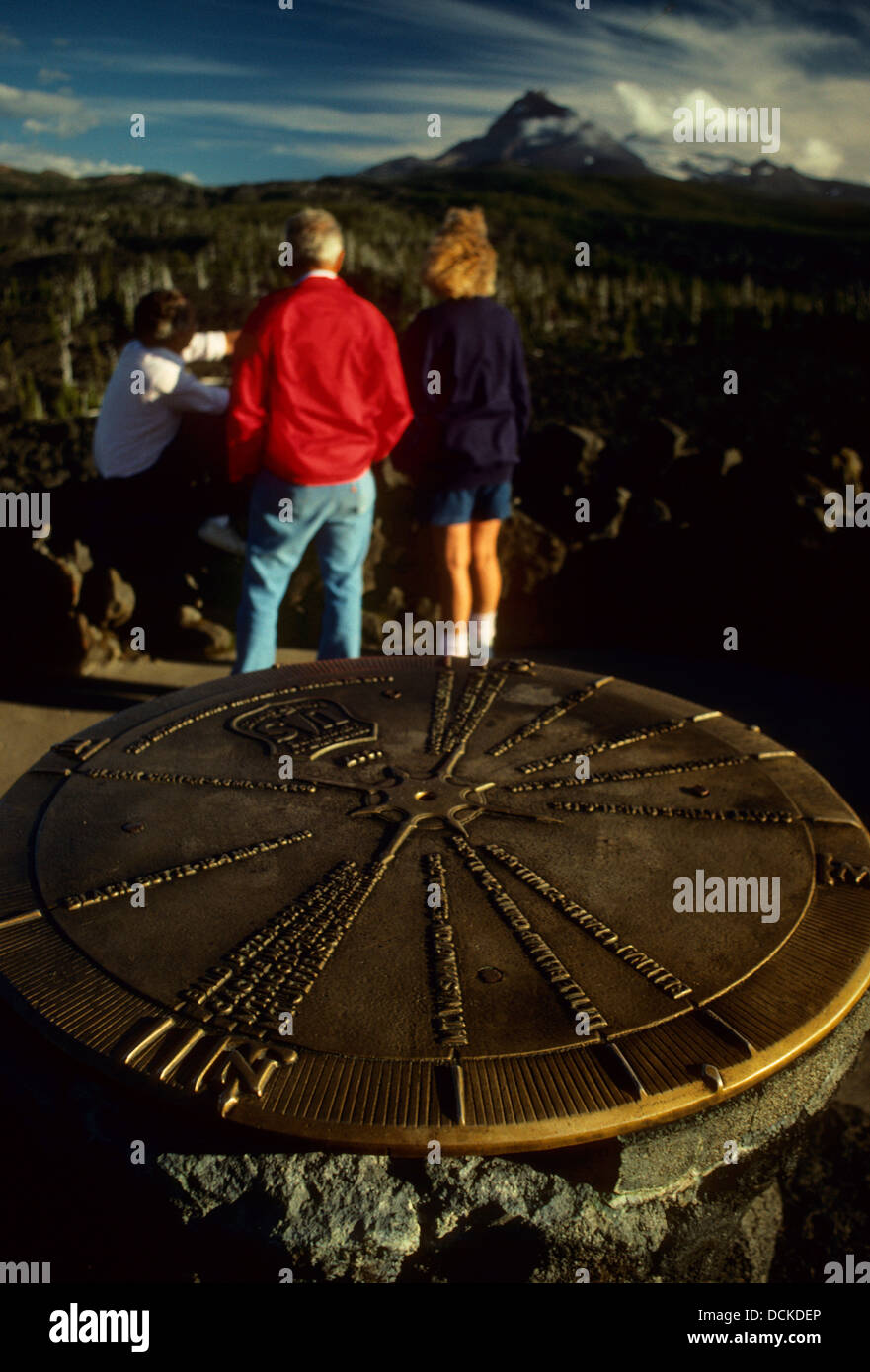 Dee Wright Observatory, Willamette National Forest, Oregon Stock Photo ...