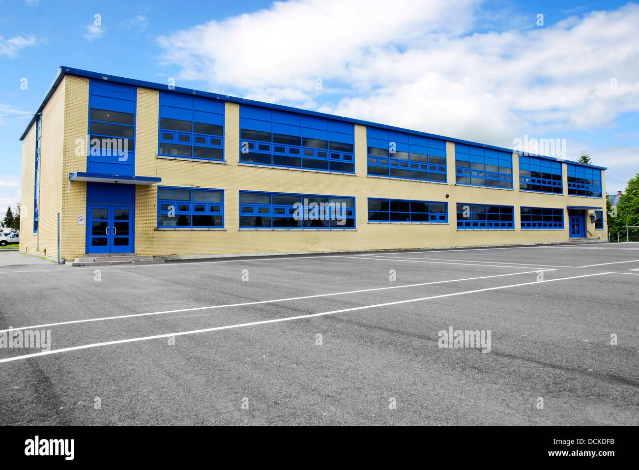 Small local brick school Stock Photo - Alamy