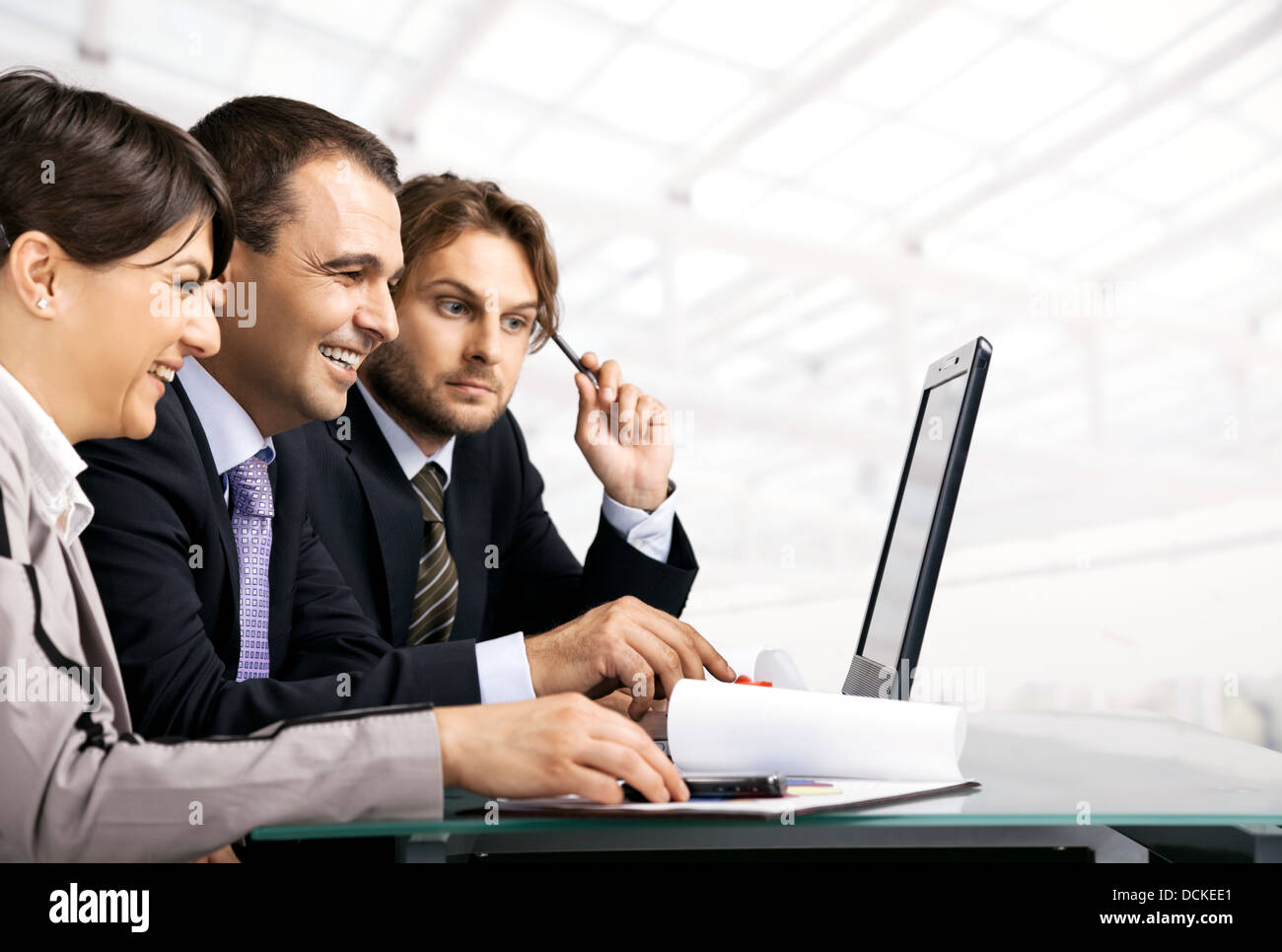Working with colleagues hi-res stock photography and images - Alamy