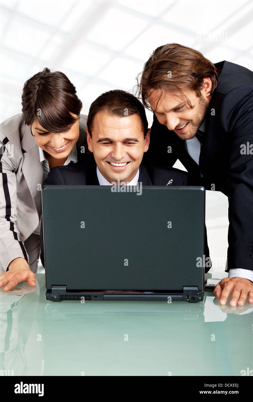 Happy business partners hi-res stock photography and images - Alamy