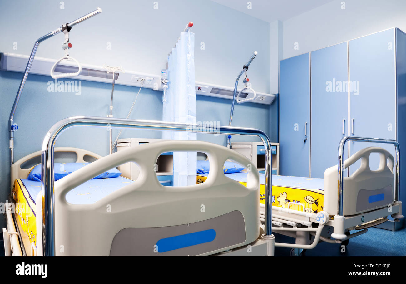 hospital room rehabilitation beds Stock Photo - Alamy