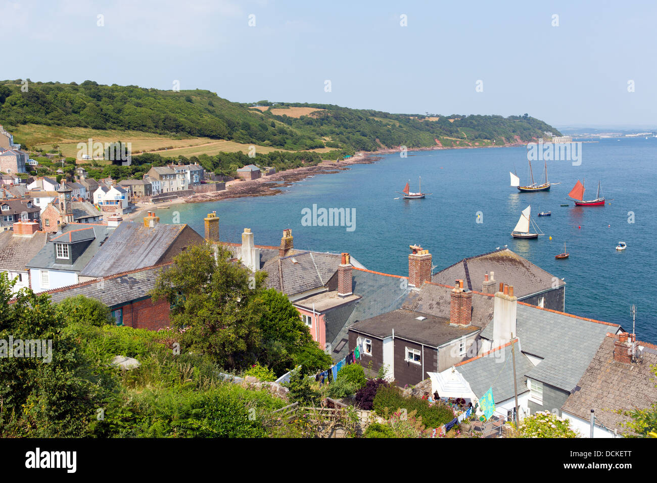 View of Cawsand and Kingsand Cornwall coast England United Kingdom on ...