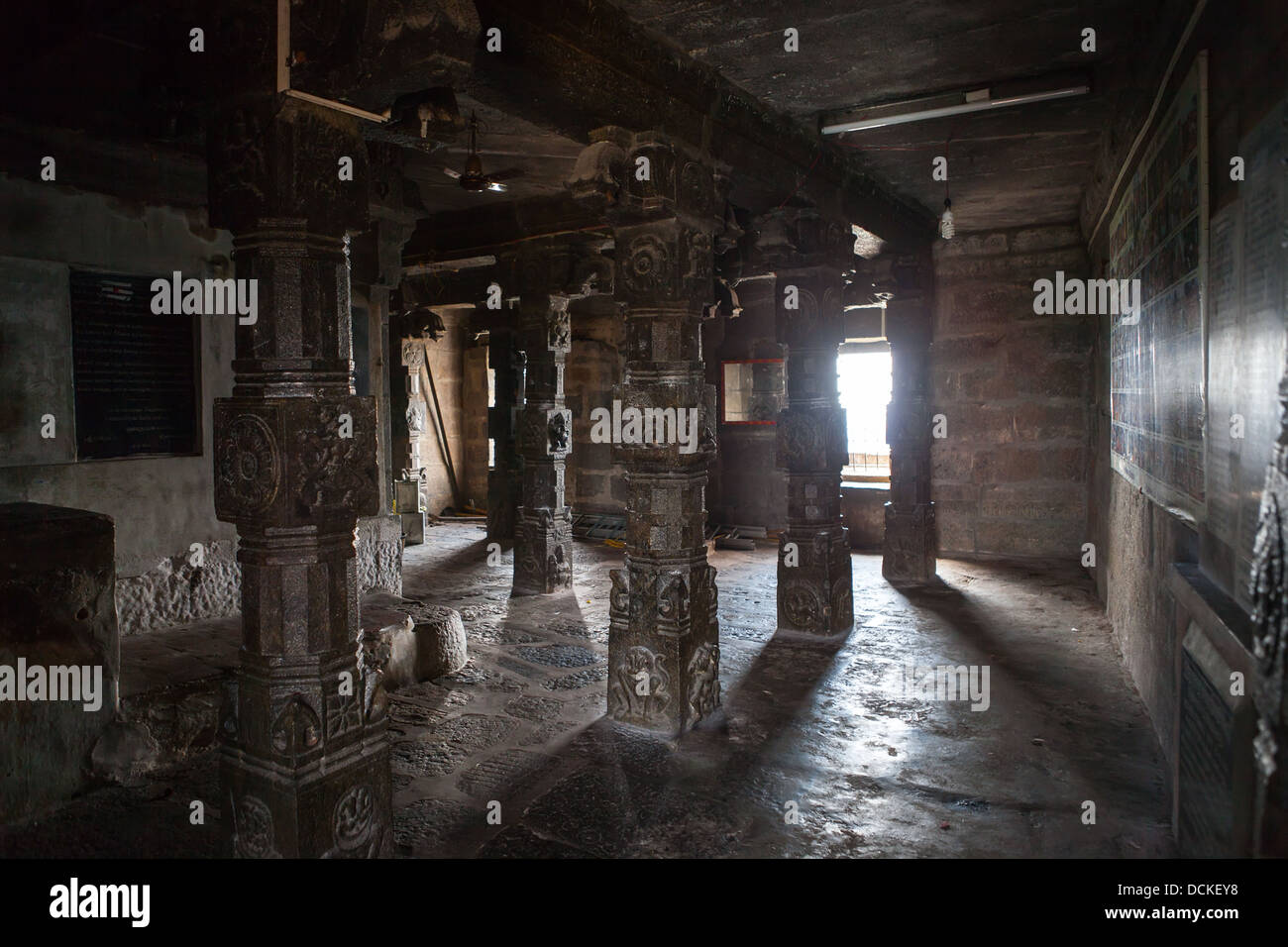 South indian temple inside hi-res stock photography and images - Alamy