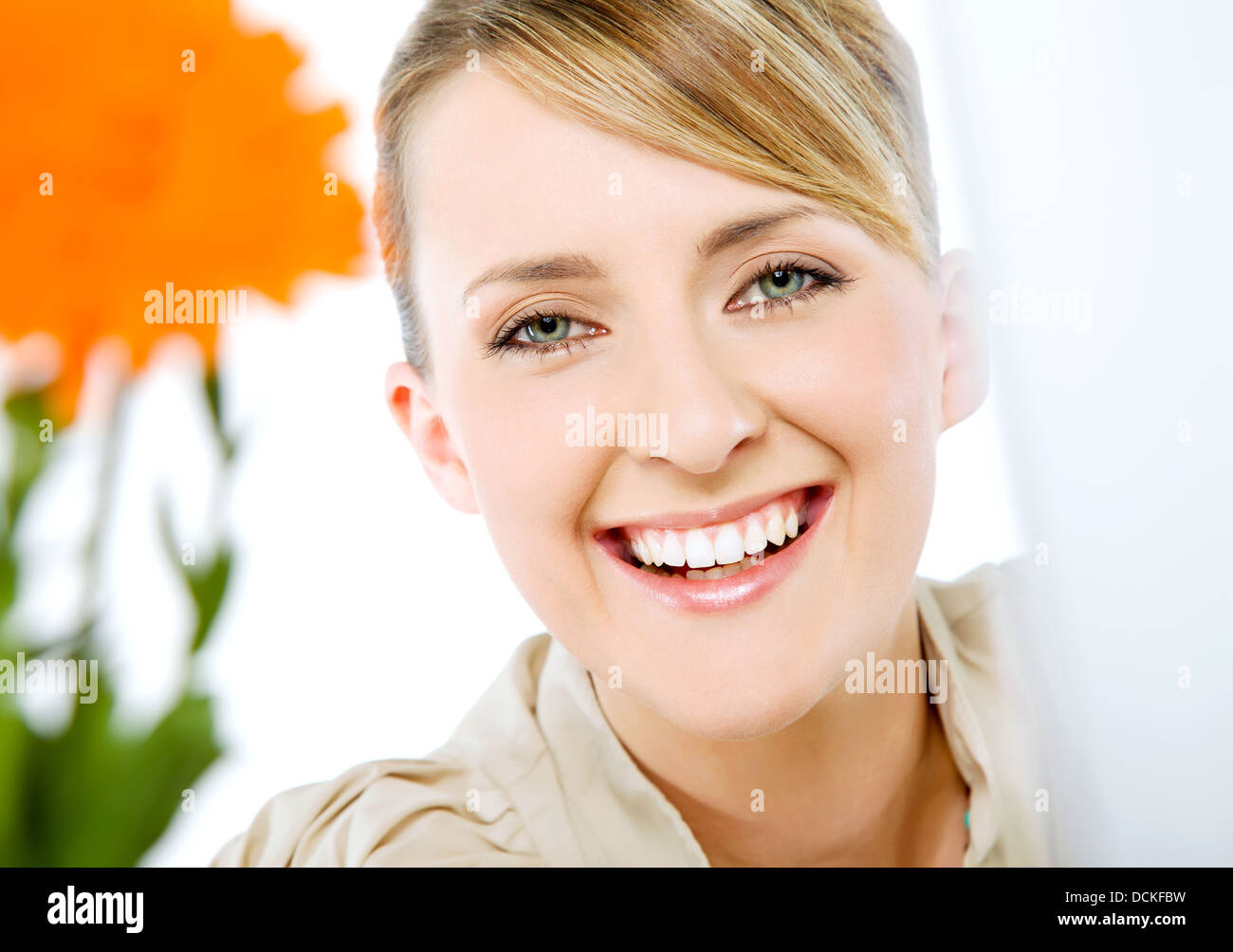 happy business woman Stock Photo - Alamy