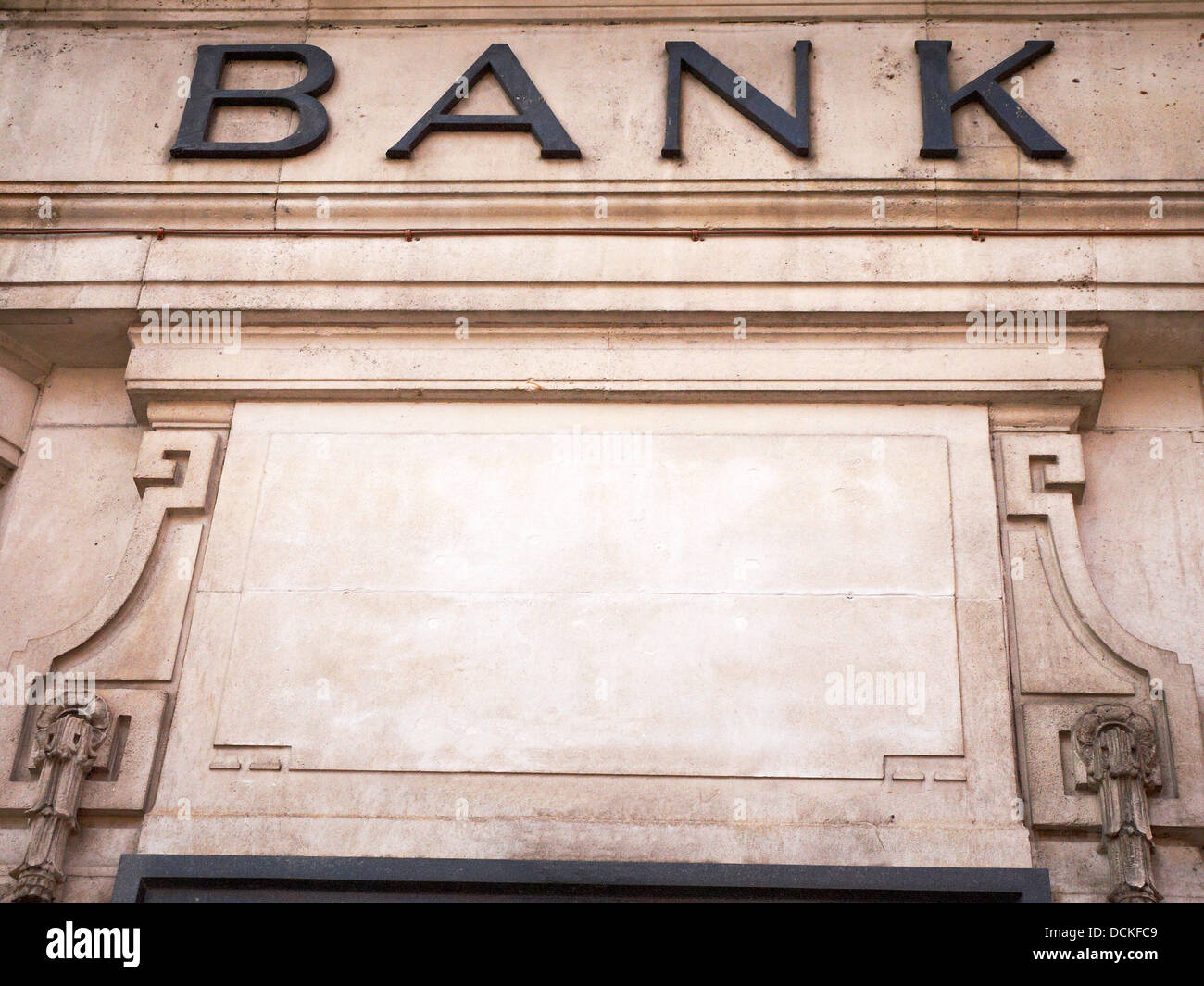 Bank sign with space for your copy UK Stock Photo - Alamy
