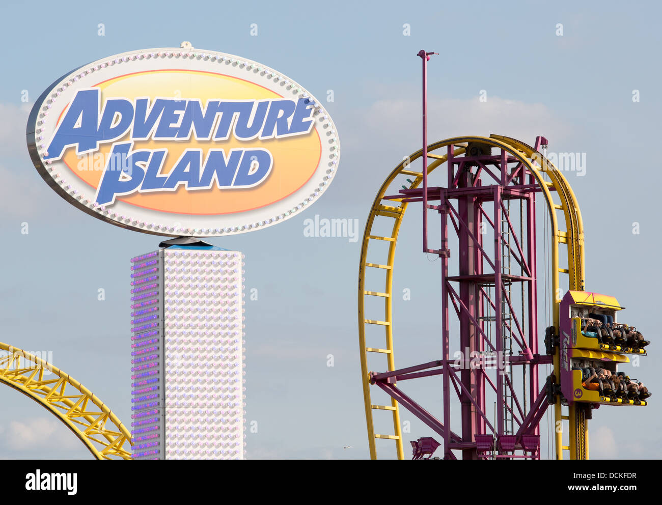 19/08/2013 Rage ride at Adventure Island theme park, Southend-on-sea ...