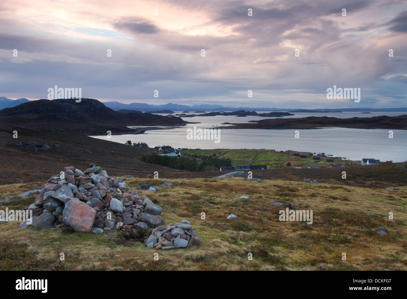 cairn view of harbor Stock Photo - Alamy
