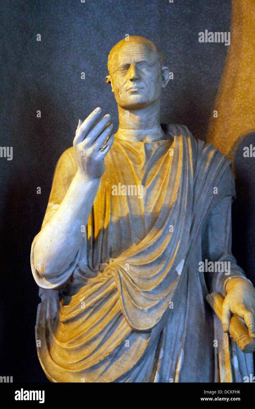 Close view details of beautiful male statue inside the Vatican museums ...