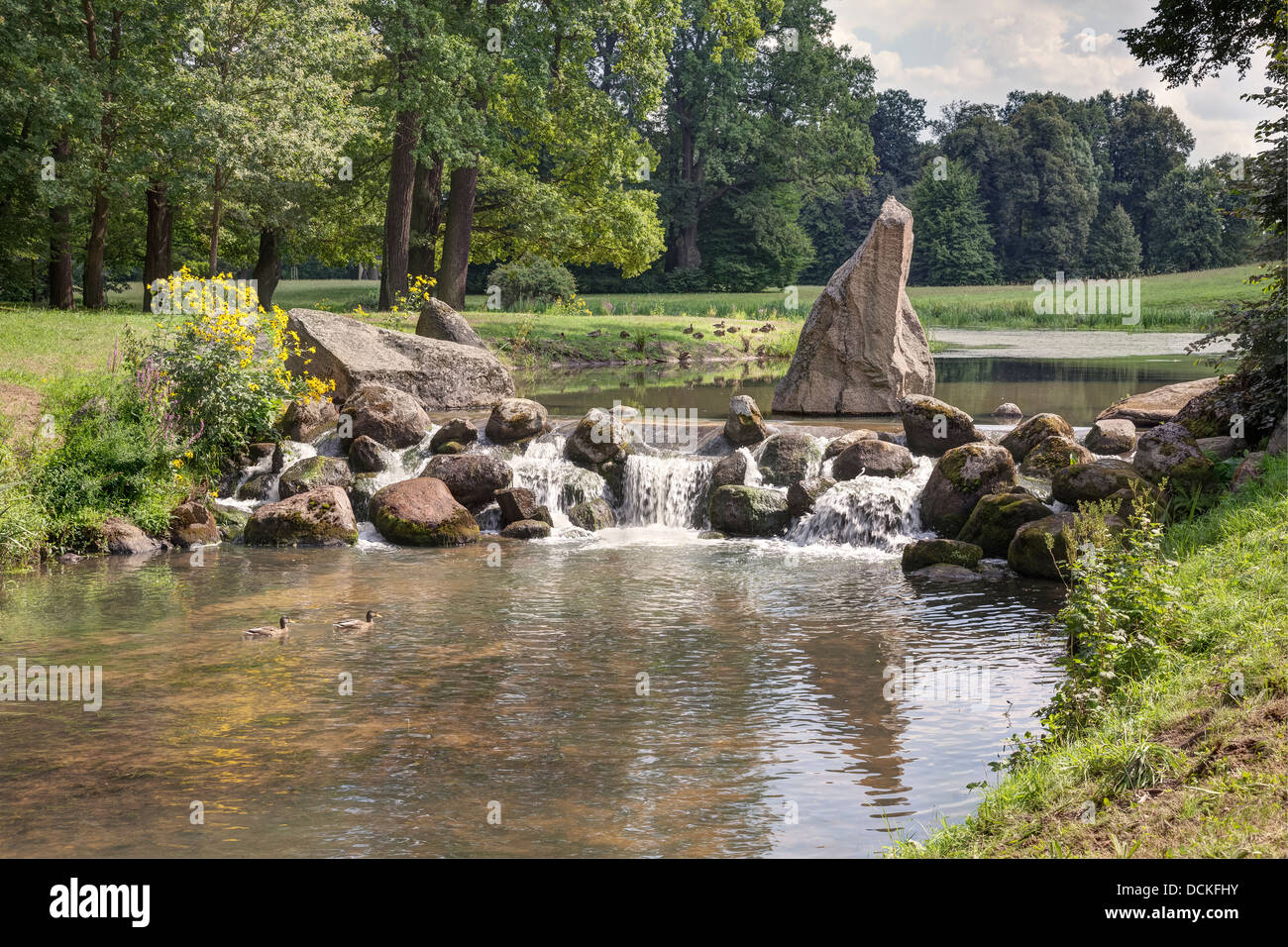 Fuerst Pueckler Park, Muskau Park, Bad Muskau, Saxony, Germany Stock ...
