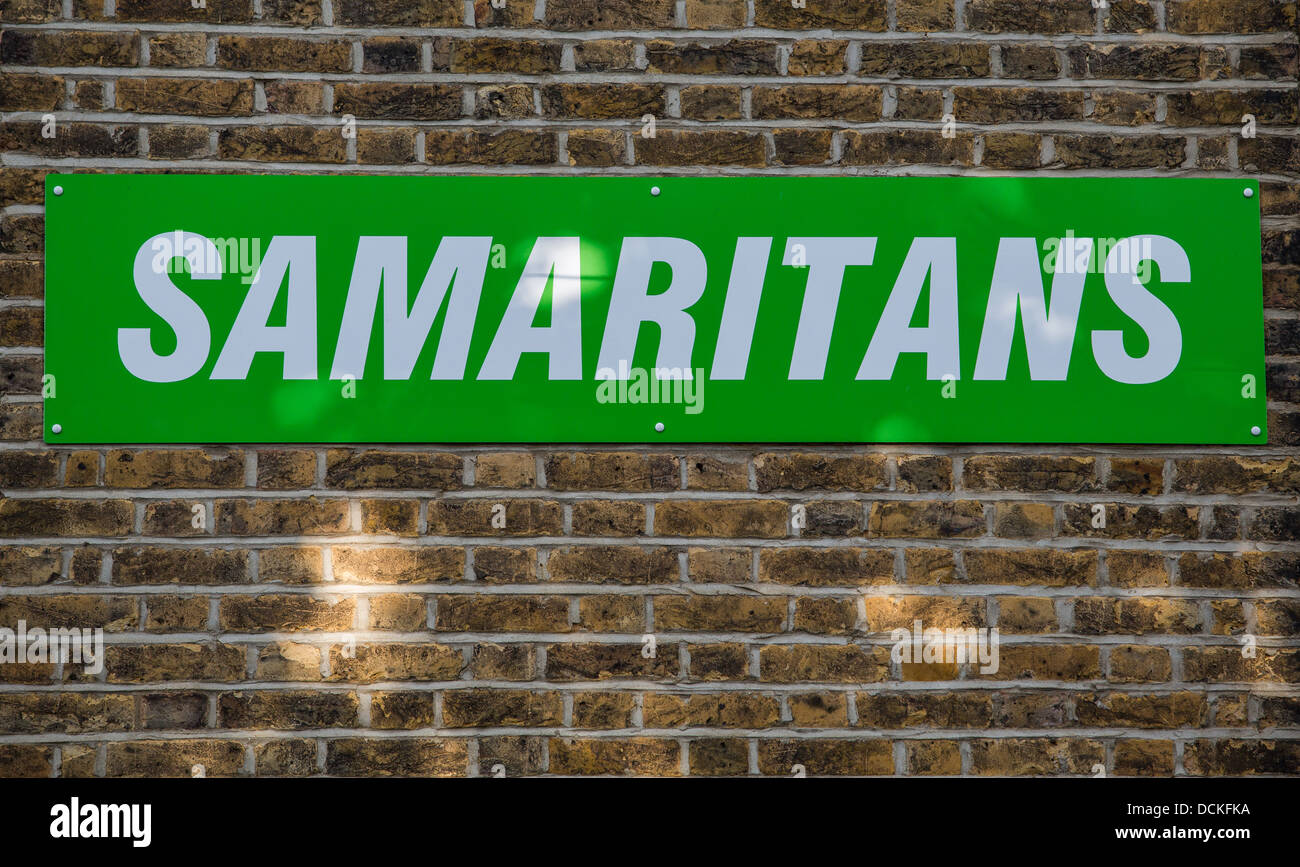 19/08/2013 Samaritans, sign in Southend-on-sea Stock Photo - Alamy